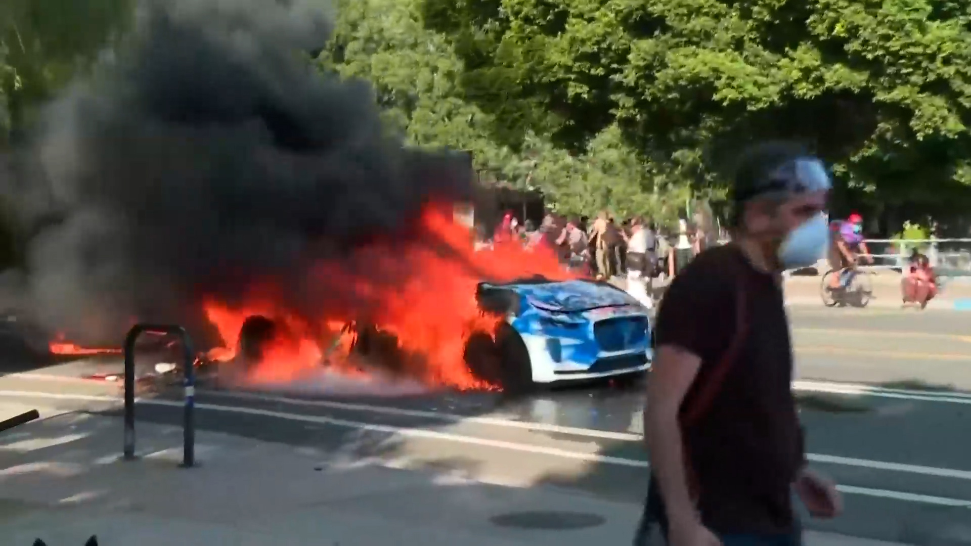 Riot Fest Car Fire